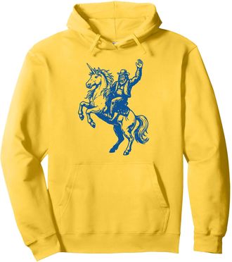 Giant Step Design Co. Giddyup! Sasquatch Cowboy & Unicorn Pullover Hoodie