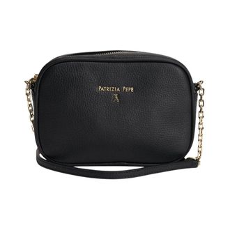 Patrizia Pepe Femme, Sacs, Noir, Taille: ONE Size Sac bandouli&egrave;re en cuir
