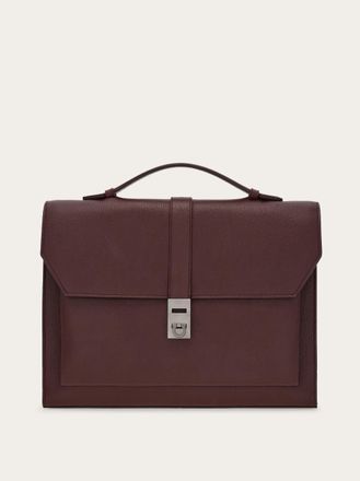 Ferragamo Herren Aktenmappe mit Hug Schnalle Rot