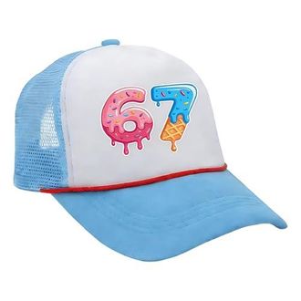 Generico Chapeau de camionneur, chapeau respirant avec motif 6 et 7 - chapeau dr&ocirc;le avec le th&egrave;me Six Seven, convient aux femmes, aux hommes et aux adultes pou