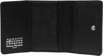 Maison Margiela Pebbled Leather Tri-Fold Wallet - Black