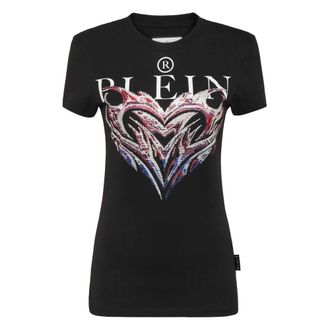 Philipp Plein Femme, Tops, Noir, Taille: 38 FR Pure T-shirt