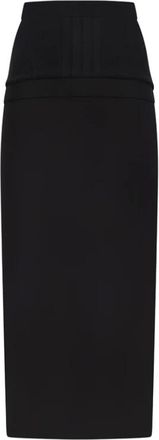 The Attico Femme, Jupes, Noir, Taille: 34 FR Midi Skirt Jersey