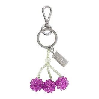 Maison Margiela Femme, Accessoires, Violet, Taille: ONE Size Cherry Beaded Numeric Keyring