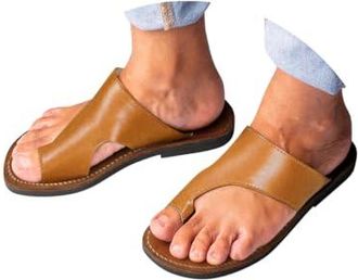 Minetom Sandales Homme PU Cuir Chaussures De Plage Tongs Chaussons DÉté Confortables pour Maison Piscine Douche A Kaki 46 EU