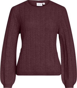 Vila Viliga Pointelle L/S O-Neck Top -Noos