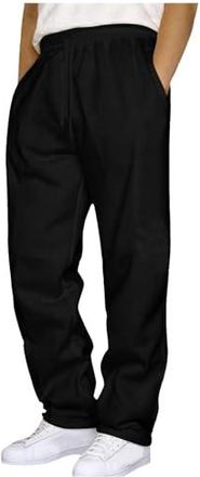 Generic Pantalons de Jogging Hommes Pantalons Hommes Couleur Unie Cordon de Serrage Jambe Droit Pantalon D&eacute;contract&eacute; Europ&eacute;en et Ample Sport Tendance Business