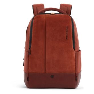 Piquadro Sac &agrave; dos extensible 14 pour ordinateur portable avec sangle de chariot - Homme - Sacs - Brun - Taille: ONE Size