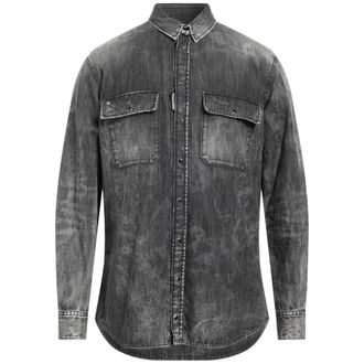 Dsquared2 Regular Fit Jeanshemd In Verwaschenem Schwarz
