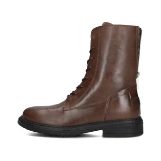 Shabbies Amsterdam Duck Lacey Lederstiefel Braun - - Shoes - Damen - Braun - 37 EU