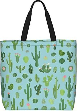 Generic Sac Fourre-Tout Cactus Sac &Agrave; Provisions De Grande Capacit&eacute; R&eacute;utilisable Sacs &Agrave; Main, Pour &Eacute;cole, Shopping, Femmes, Voyage