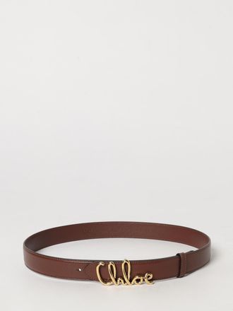 Chlo&eacute; Ceinture Iconic en cuir de veau lisse avec boucle logo C