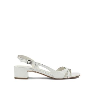 Del Carlo DEL Carlo - Sandales &agrave; talon bloc Ann - Femme - Chaussures - Blanc - Taille: 40 EU
