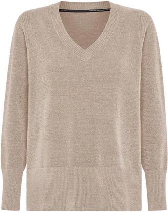 Roberto Ricci Design Rrd, Femme, Pulls, Beige, Taille: 38 FR Maille Col V Velvet Vent