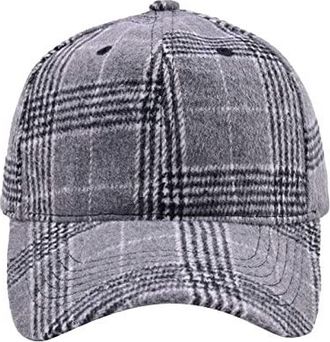 Generic Casquette de baseball folle profil en coton &agrave; carreaux doux non construits taille r&eacute;glable papa chapeau dentra&icirc;nement chapeaux femmes, b, Taille uniqu