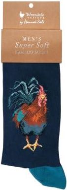 Wrendale Designs Chaussettes pour homme Motif coq Couleurs de larc-en-ciel, multicolore, 7-11