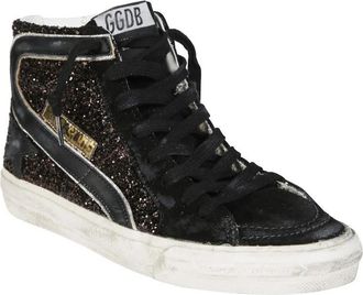 Golden Goose Low-Top Sneaker - Slide Glitter Upper Suede Sneakers - Gr. 36 (EU) - in Schwarz - für Damen