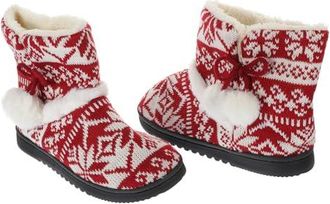 BESPORTBLE Chaussures dHiver en Coton pour Femmes Bottines DInt&eacute;rieur Doubl&eacute;es en Peluche Semelle &Eacute;paisse Antid&eacute;rapante Taille 37-38 Couleur Rouge Pantoufles Cha