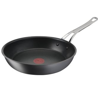 T-fal Jamie Oliver Cooks Classics Bratpfanne, 28 cm, antihaftbeschichtet, ofenfest, Induktion, genieteter Griff, harteloxiertes Aluminium, H9120644, Schwarz