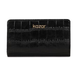 Kazar Schwarze gepr&auml;gte Lederbrieftasche - - Accessories - Damen - Schwarzk - ONE SIZE