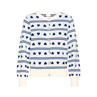 Ichi Ichi - Birch W Blue Print - Femme - Pulls - Multicolore - Taille: 38 FR