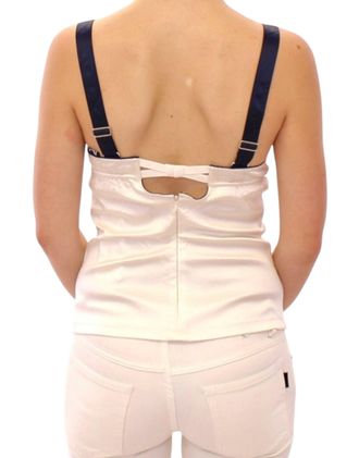 Dolce & Gabbana Sailor-Print Stretch Tank Top - White