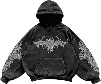 Generic Pull &agrave; capuche en polaire facile dentretien, sweat-shirt dhiver unisexe pour tous les jours, d&eacute;contract&eacute;, capuche &agrave; manches longues, hauts d&eacute;contract&eacute;