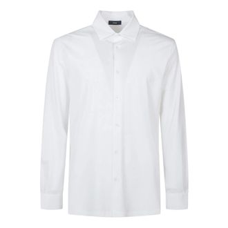 Herno Homme, Chemises, Blanc, Taille: XL Chemise en coton stretch Superfine