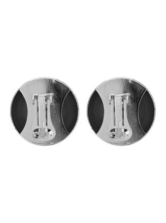 Silvia Gnecchi Womens Metallic Circular Earrings With Rear Closure Brass