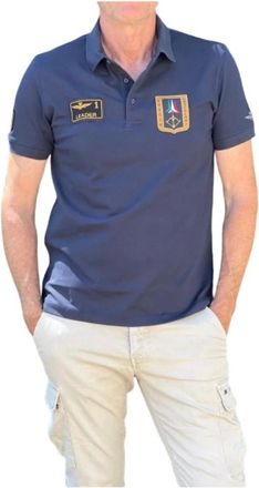 Aeronautica Homme, Tops, Bleu, Taille: S Polo &agrave; Manches Courtes