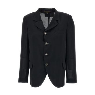 Comme Des Gar&ccedil;ons Einknopf-Blazer aus halbtransparentem Stoff - - Jackets - Damen - Schwarzk - M