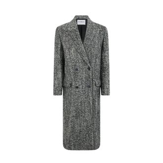Iceberg Mantel aus Wolle mit Grosgrain-Besatz und Logo-Detail - - Coats - Damen - Grau - S
