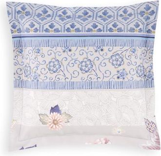 Bassetti Hanami Kissenhülle zu Bettwäsche aus 100% Baumwollsatin in der Farbe Perlgrau G1, Maße: 40x40 cm - 9330021