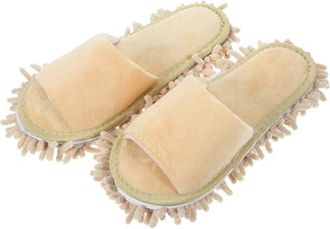 Frcolor Pantoufles de Nettoyage Chenille Antid&eacute;rapantes pour Sol Semelle Int&eacute;rieure Hiver Unisexes pour Balayage Facile