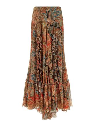 Etro Jupe Midi - Orange