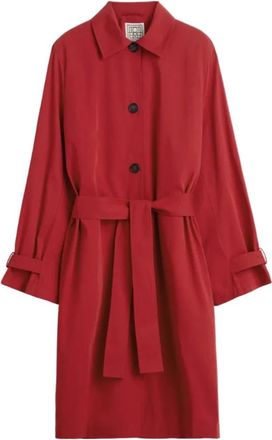 Toteme Femme, Manteaux, Rouge, Taille: 38 FR Trench L&eacute;ger Printemps
