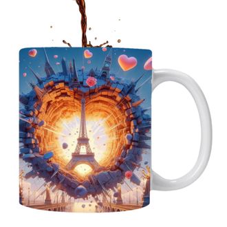 Generico Keramikbecher Turm von - 3D-Kaffeetasse, 350 ml, einzigartiges -Design | Verbessern Sie Ihr Trinkerlebnis, ideal f&uuml;r Milchtee, Kaffee, Getr&auml;nke, B&uuml;ro,
