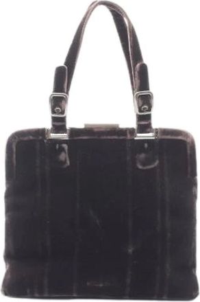 Prada Pre-owned Sac &agrave; main Velluto Fibbie en tissu - Femme - Pre-owned - Noir - Taille: ONE Size