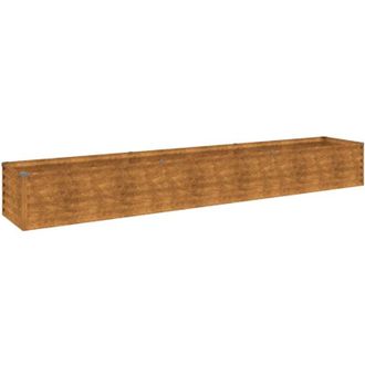 vidaXL Vidaxl - Lit sur&eacute;lev&eacute; de jardin 291x50x36 cm acier corten