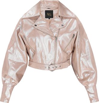 Faina Jacke Frauen beige silber
