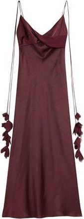 Self Portrait Robe longue satin&eacute;e