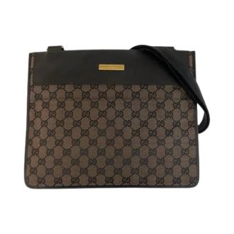 Gucci Pre-owned GG Canvas Leder Schultertasche - - Pre-owned - Damen - Braun - ONE SIZE