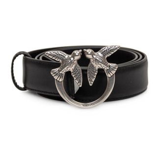 Pinko Pinko, Femme, Accessoires, Noir, Taille: S Ceinture 3 cm avec boucle Love Birds