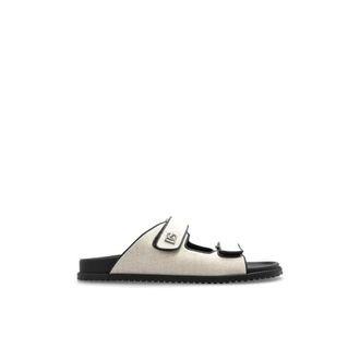 Dolce & Gabbana Slides mit einem logoformen Applikation - - Shoes - Herren - Beige - 40 EU