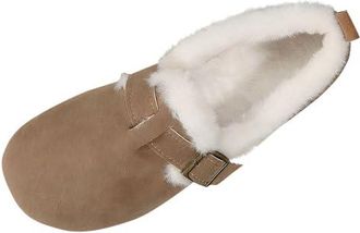 Generic Bottes dhiver chaudes et d&eacute;contract&eacute;es pour femme - &Eacute;l&eacute;gantes - Bout rond - Couleur unie - Doublure en polaire - Boucle - Confortables - Chaussures pl