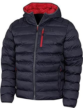 Calvin Klein Mens Veste Jacquard tissée San Gabriel - Marine/Rouge - XXXL