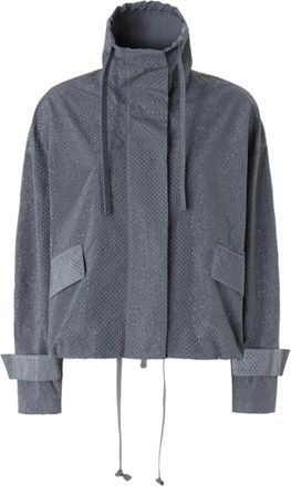 Pinko Pinko, Femme, Vestes, Gris, Taille: 36 FR Veste &agrave; Capuche et Poches