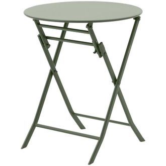 Hesperide Hesperide - Runder klappbarer Gartentisch Greensboro Lorbeergrün 2-Sitzer aus Stahl - Hespéride