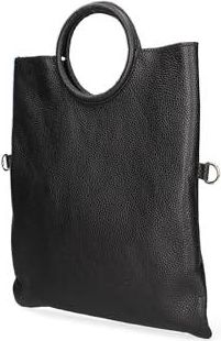 Gave Lux Sac &agrave; main pour femme en cuir v&eacute;ritable Made in Italy 29x30x1 cm GLX228105023FBG, Noir, Taille unique