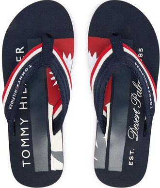Tommy Hilfiger Zehentrenner Patch Hilfiger Beach Sandal FM0FM05903 Dunkelblau